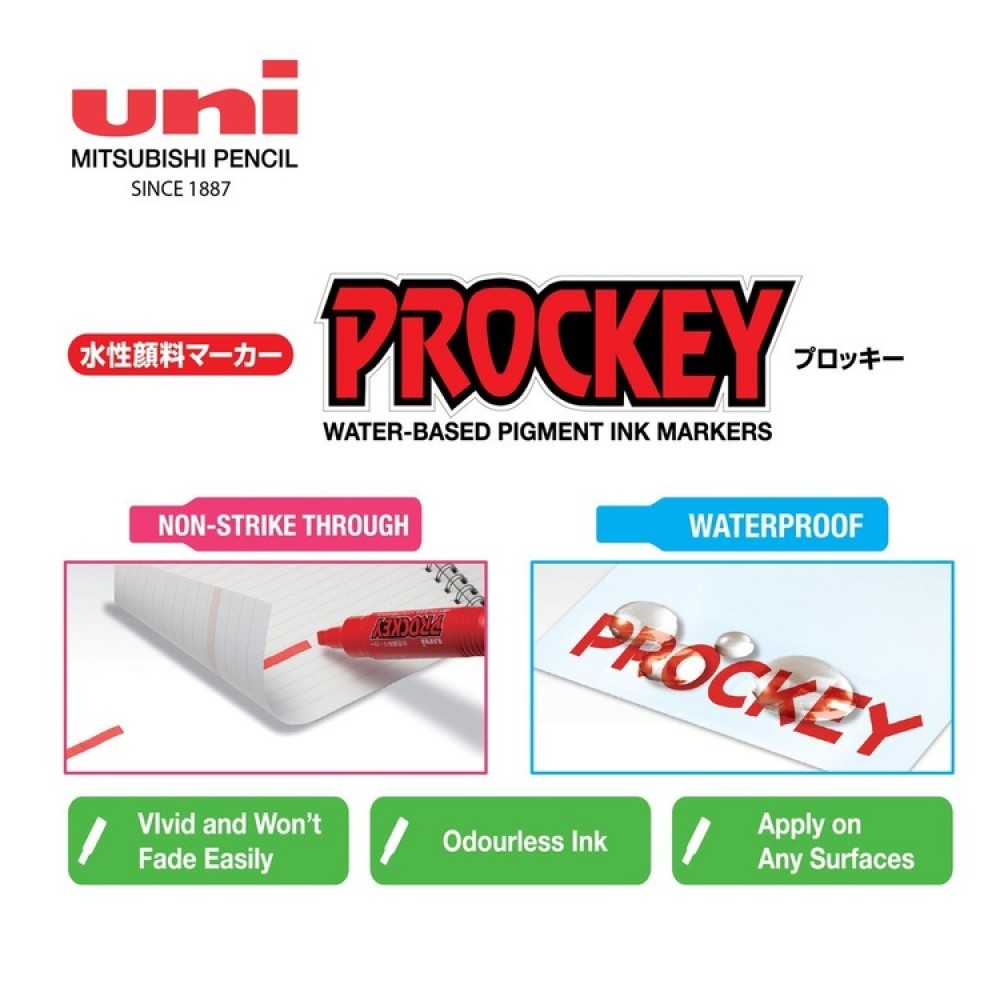 UNI PROCKEY TWIN HEAD PERMANENT MARKER PM150TR BLUE