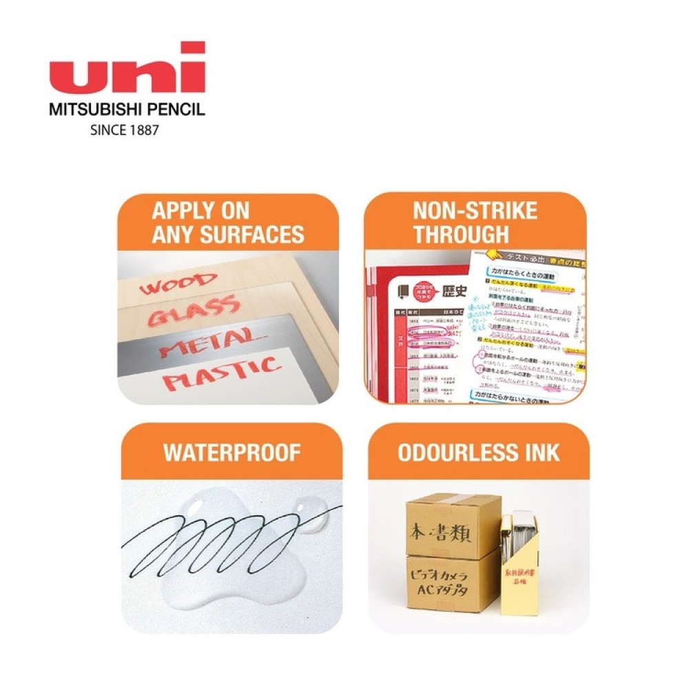 UNI PROCKEY TWIN HEAD PERMANENT MARKER PM150TR BLUE