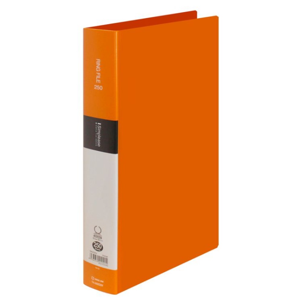 KING JIM SIMPLEASE RING FILE 642 A4 30MM-ORANGE