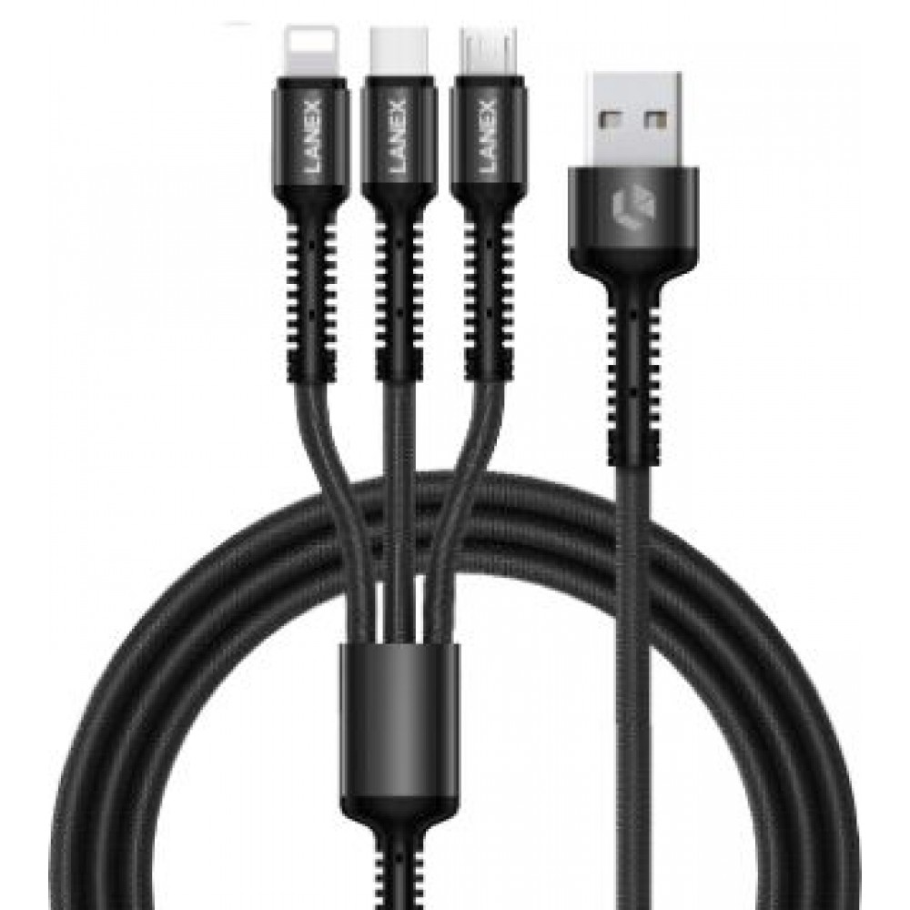 LANEX LTC-T01 1 PULL 3 CABLE 1.2M BLACK