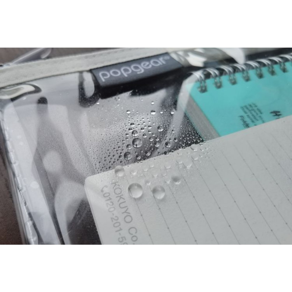 FOLDERMATE POPGEAR SERIES PVC CARRY POUCH A4 CLEAR