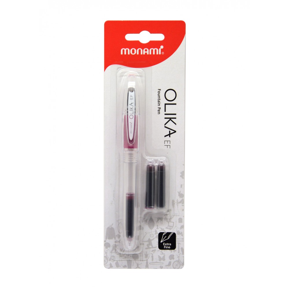 Monami Olika Fountain Pen Extra Fine - Red Purple