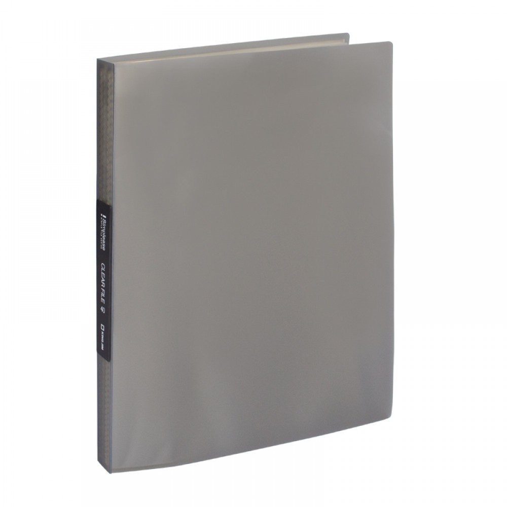 KING JIM SIMPLEASE CLEAR FILE 186 A4 40 POCKETS-GREY