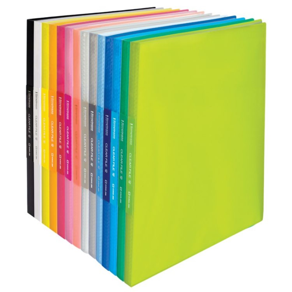 KING JIM SIMPLEASE CLEAR FILE 186 A4 40 POCKETS-GREY