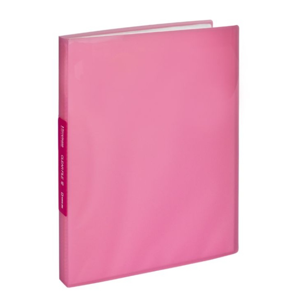 KING JIM SIMPLEASE CLEAR FILE 186 A4 40 POCKETS-PINK