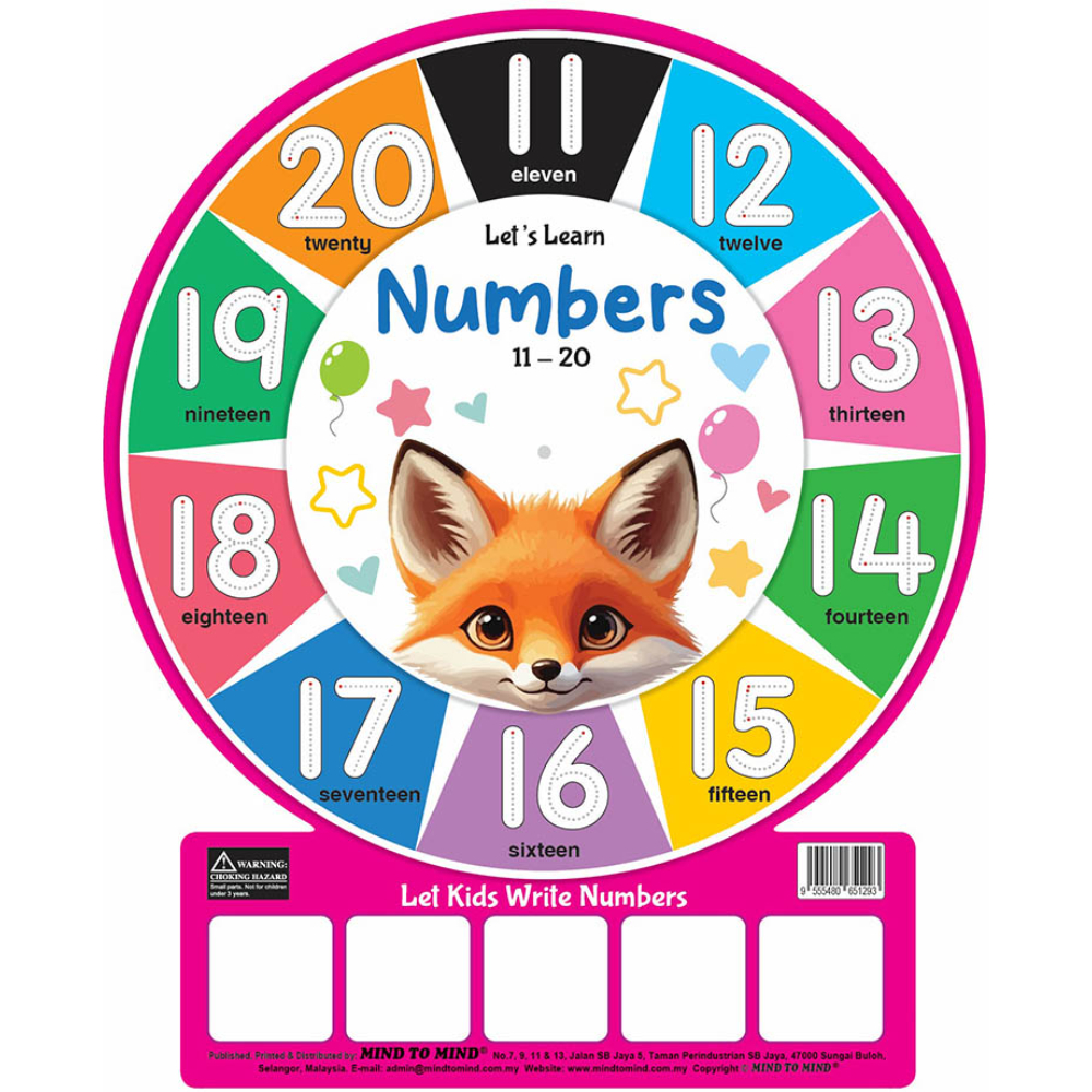 LEARNING BOARD: LET'S LEARN NUMBER 1-10&11-20