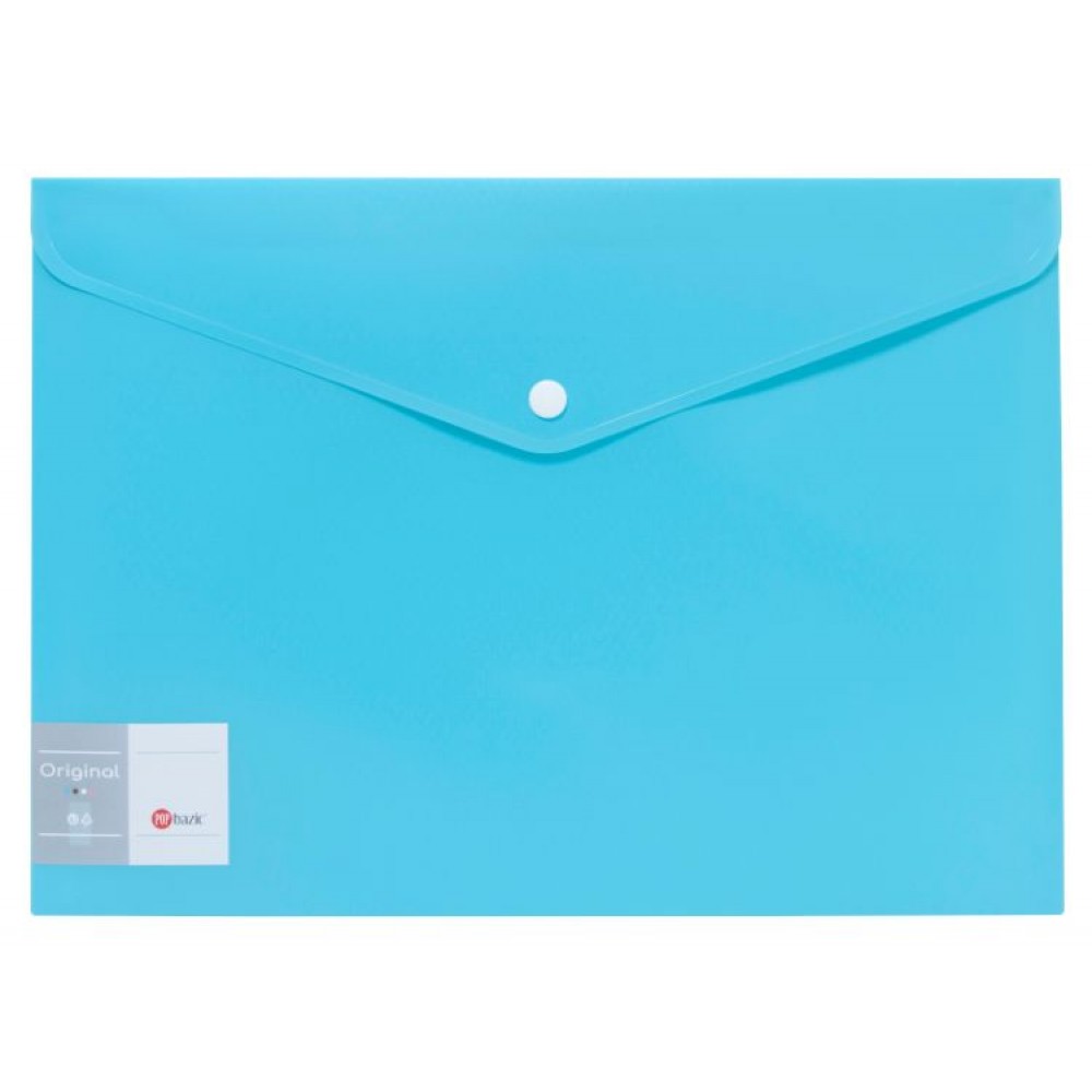 POP BAZIC ORIGINAL SERIES BUTTON BAG A4-BLUE