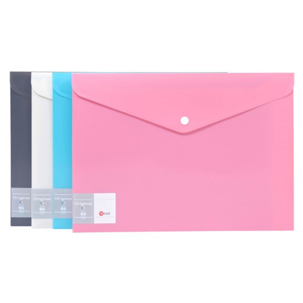 POP BAZIC ORIGINAL SERIES BUTTON BAG A4-BLUE