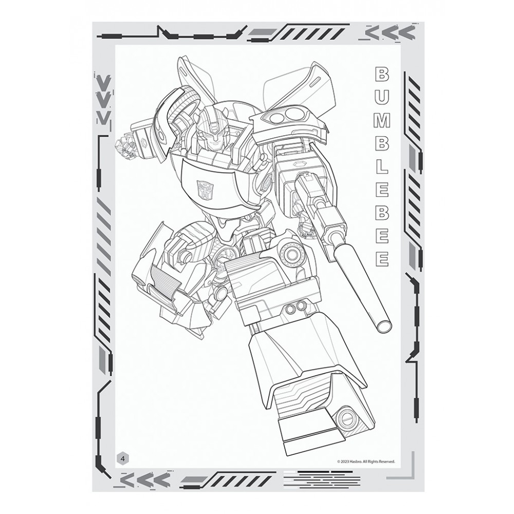 TRANSFORMER COLOURING PAD WITH STICKER&PENCIL