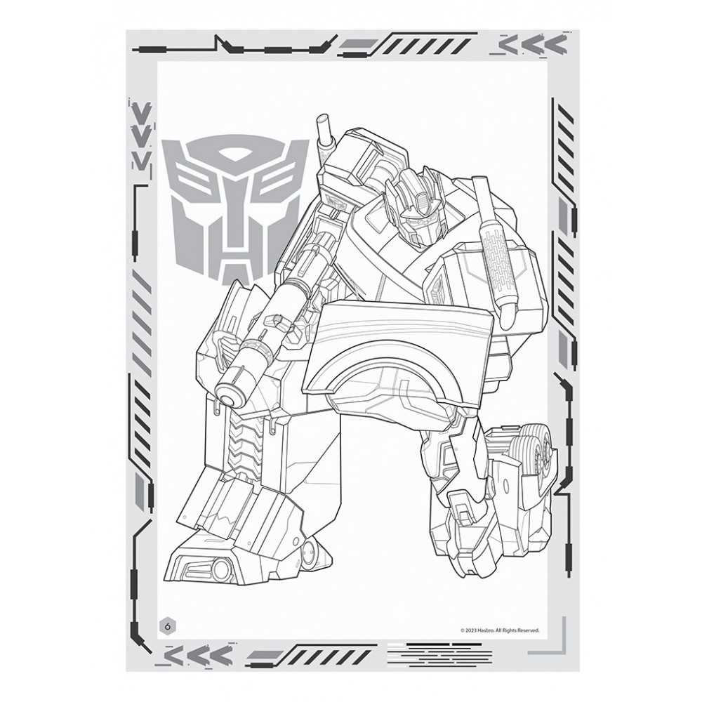 TRANSFORMER COLOURING PAD WITH STICKER&PENCIL