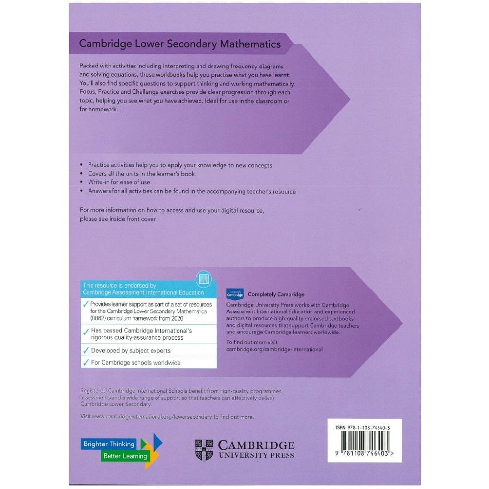 Cambridge Lower Secondary Mathematics Workbook 8 With Digital Access