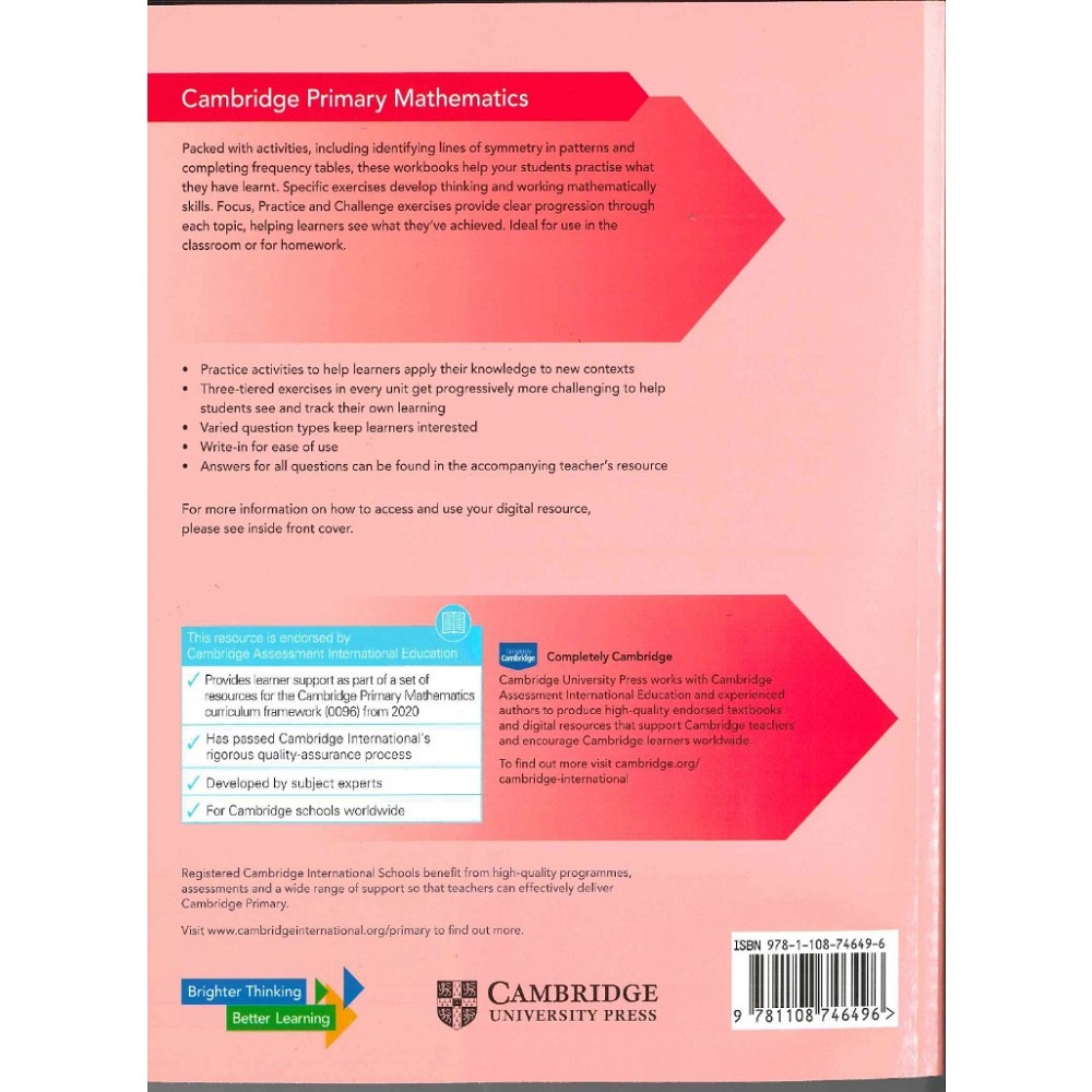 Cambridge Primary Mathematics Workbook 3 with Digital Access