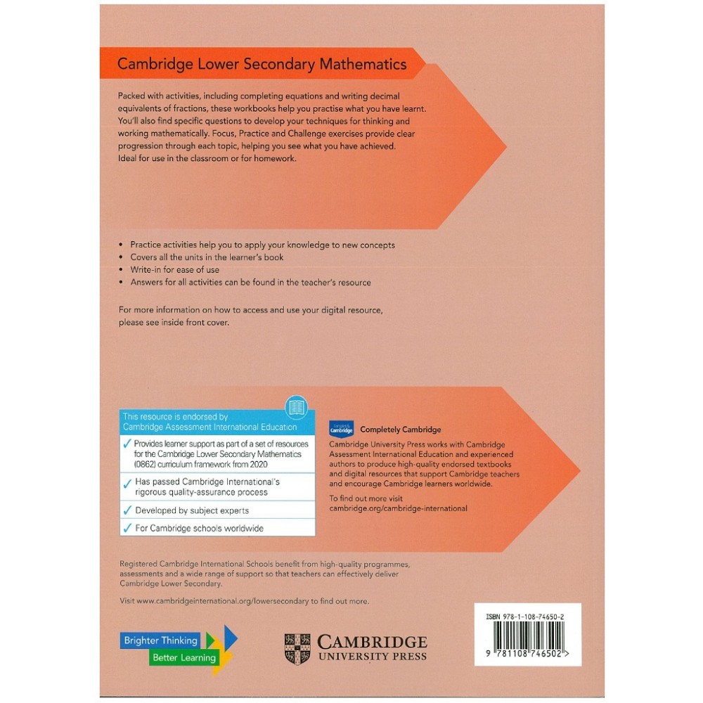 Cambridge Lower Secondary Mathematics Workbook 9 With Digital Access