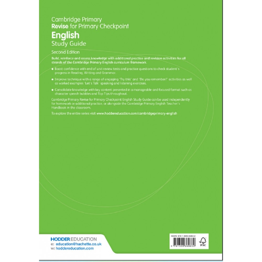 Cambridge Primary Revise for Primary Checkpoint English Study Guide 2nd ...