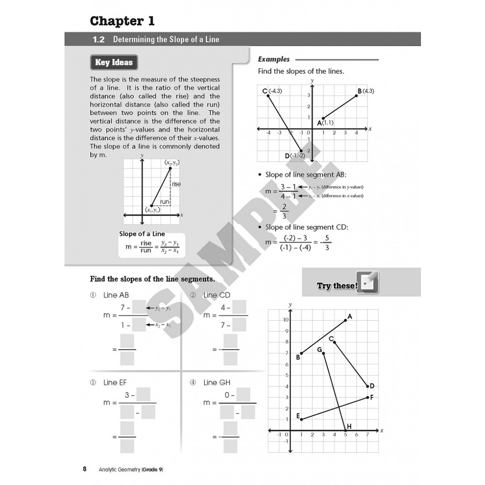 Grade 9 MathSmart - Analytic Geometry