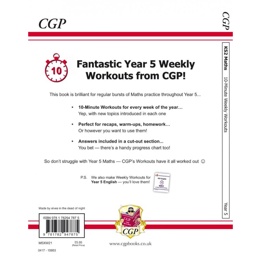 Year 5 KS2 Maths 10-Minute Weekly Workouts -Ages 9 - 10