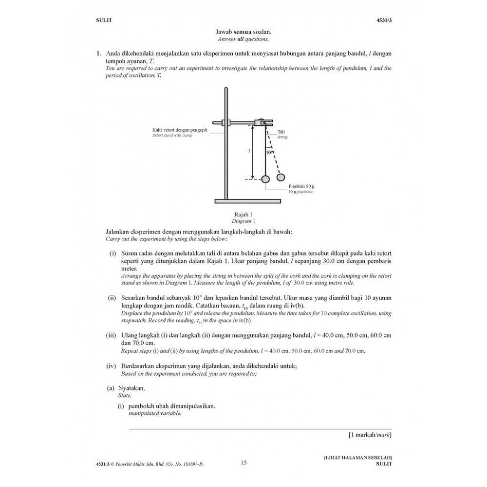 SPM Koleksi Kertas Percubaan SBP Ujian Amali Fizik(Dwibahasa)