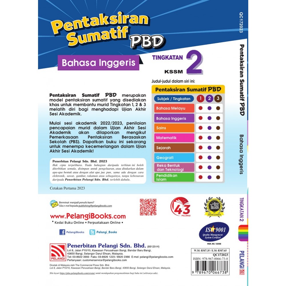 Tingkatan 2 Pentaksiran Sumatif PBD Bahasa Inggeris