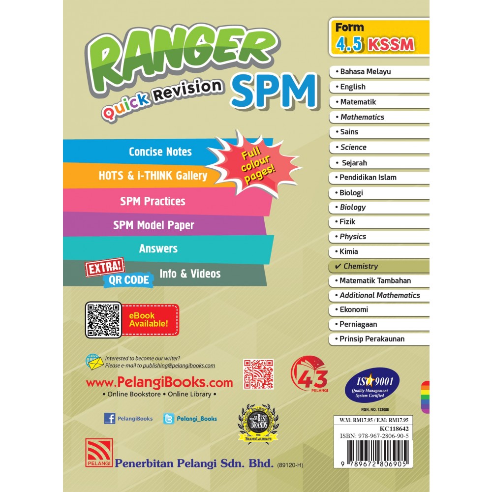SPM Ranger Quick Revision Chemistry
