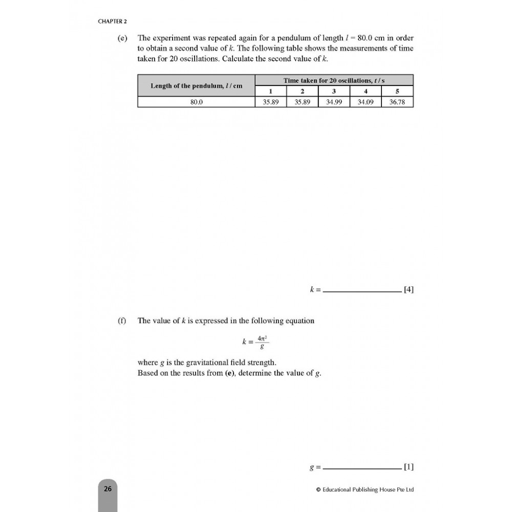 O Level Practical Questions on Data Analysis Physics