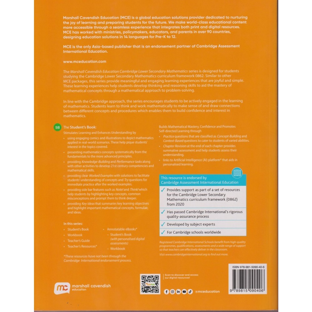 Stage 8 Cambridge Lower Secondary Mathematics Student's Book