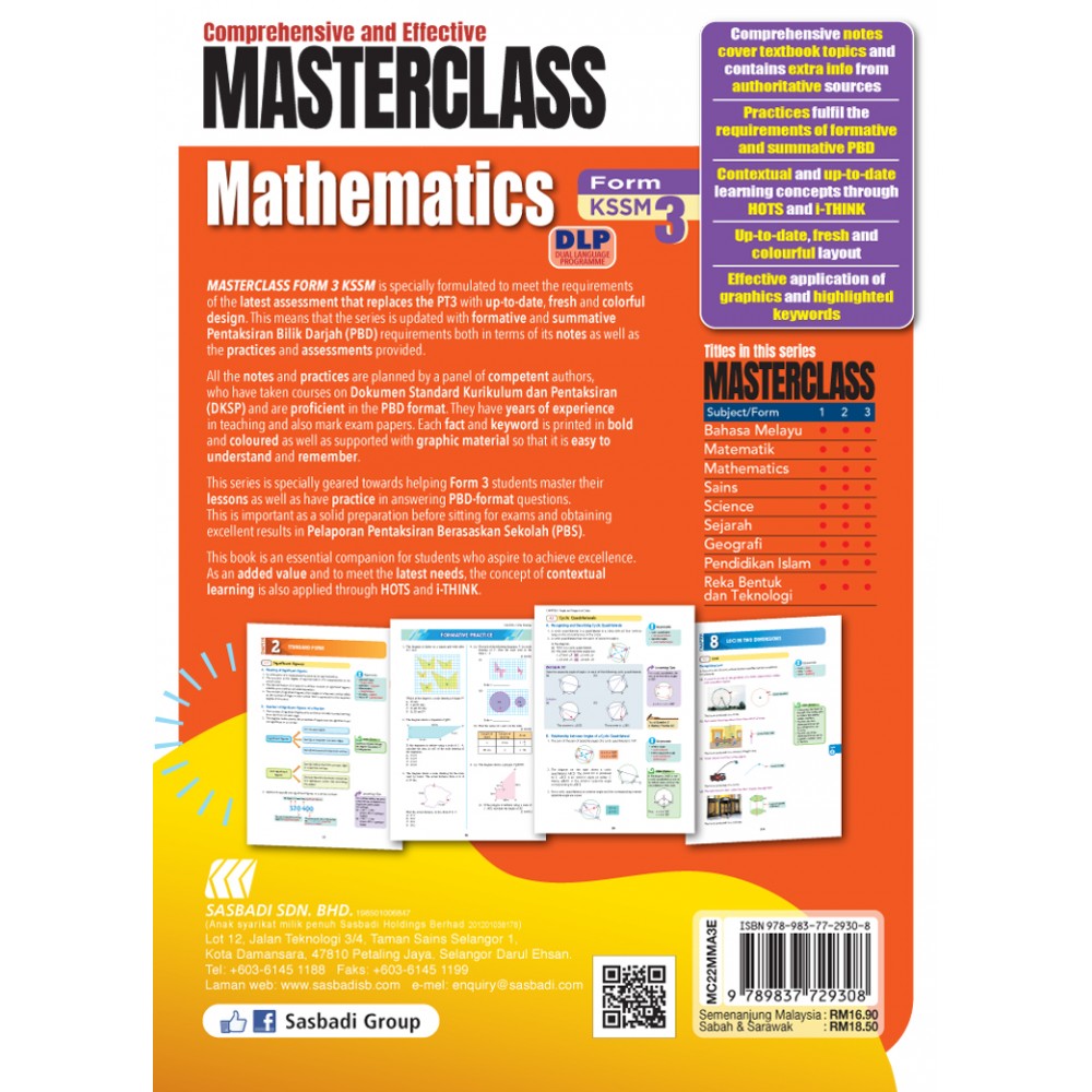 Tingkatan 3 Masterclass Mathematics