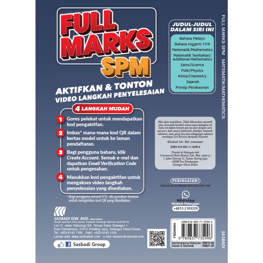 SPM Full Marks Matematik(Dwibahasa)